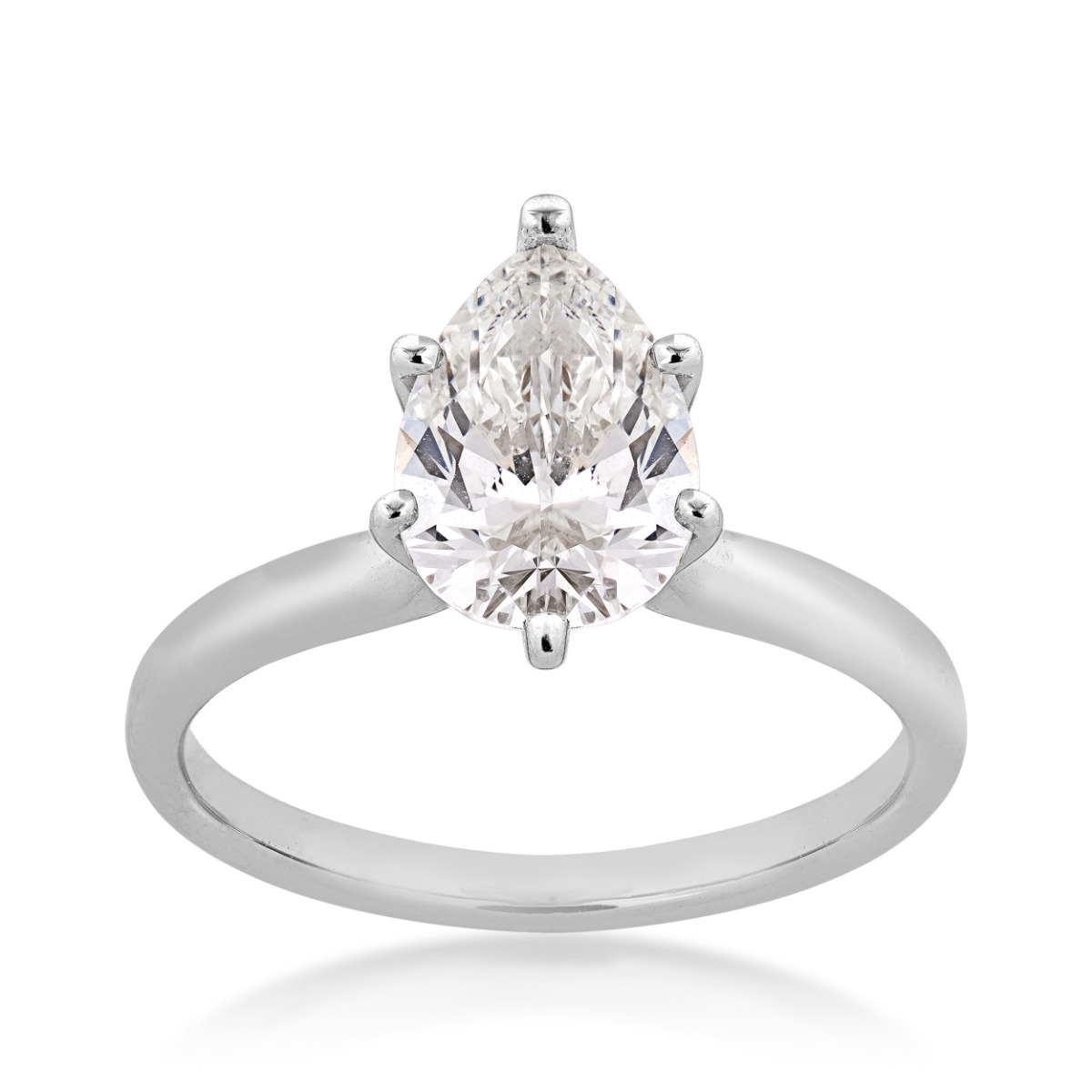 Adamante 1-1/2 ct. tw. Lab-Grown Pear Diamond Solitaire Engagement Ring ...