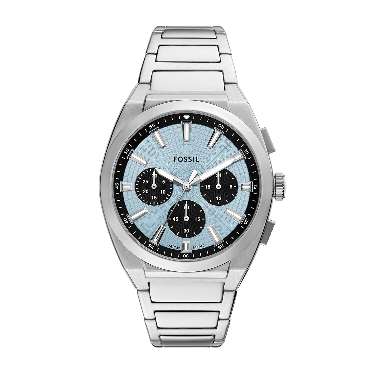 Fossil Men's Everett Quartz Stainless Steel Watch with Blue Dial ...